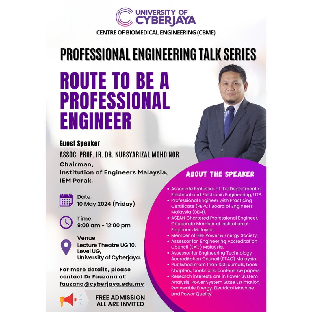 Professional Engineering Talk Series : Route to Be A Professional ...